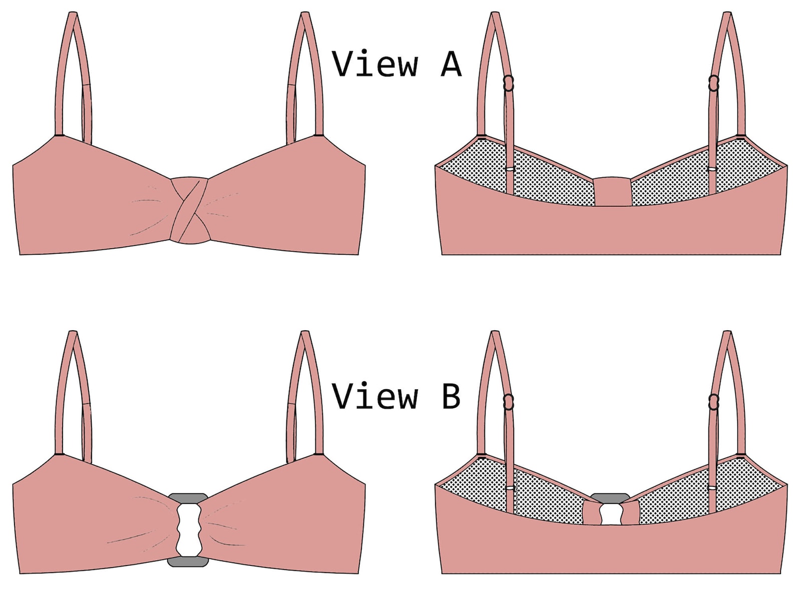 Bailee Bikini Top Sewing Pattern | DIY Bikini Top | DIY Swimwear | Low ...