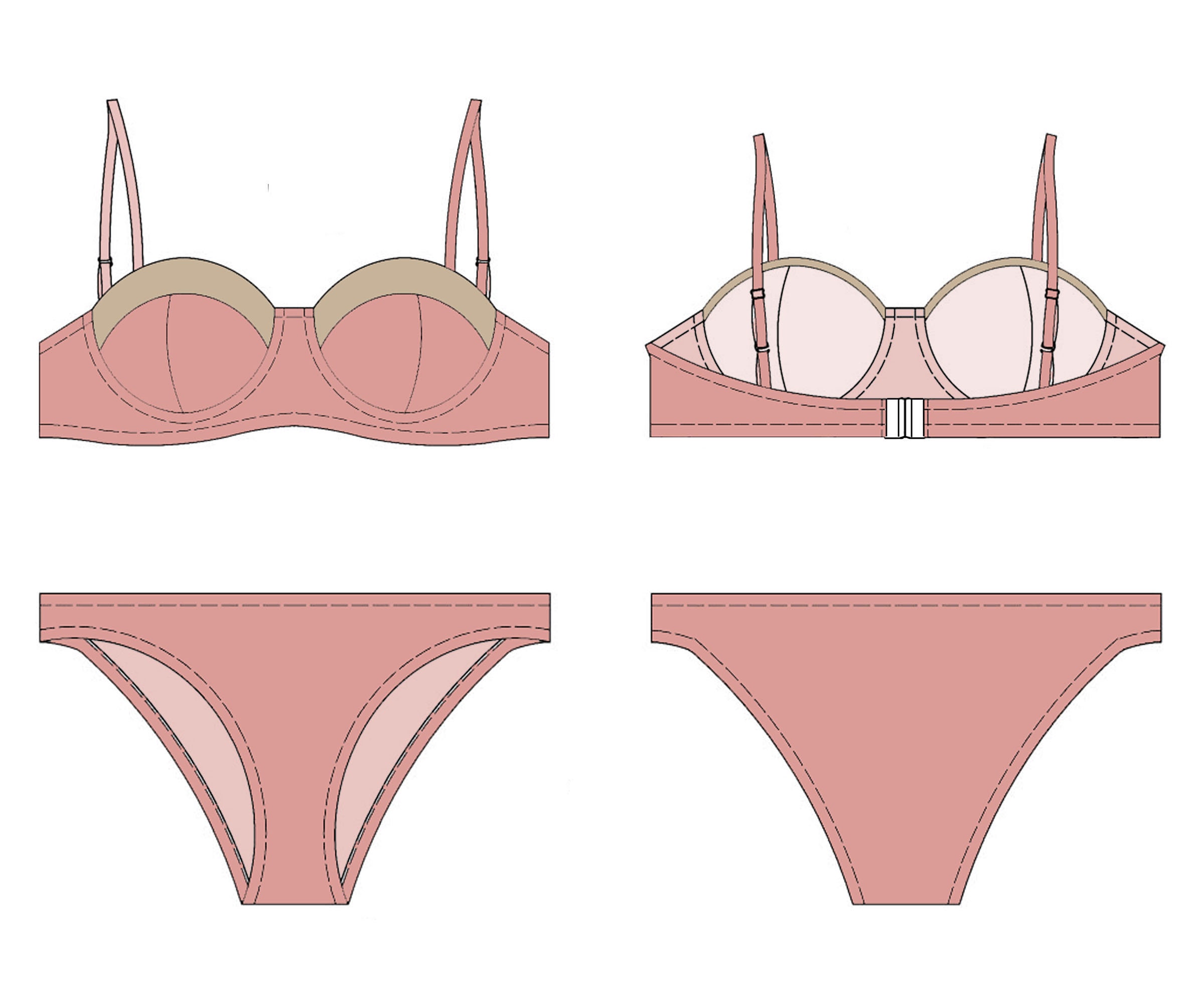Bandeau Bikini Pdf Sewing Pattern | Swimsuit Pattern | Pdf Sewing ...