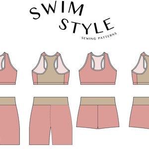 Women's Easy Crop Top & Gym Shorts Pdf Sewing Pattern | Active Wear ...