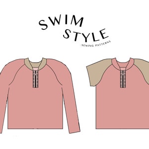 Splashy Rashie Suit and Top Pattern Girls Size 2 to 7yrs - Etsy