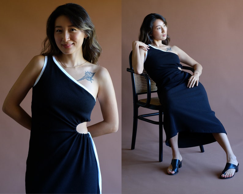 One Shoulder Dress and Top Sewing Pattern Cut Out Dress - Etsy