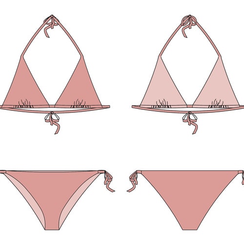 Reversible String Bikini Swimwear Sewing Pattern Women Etsy