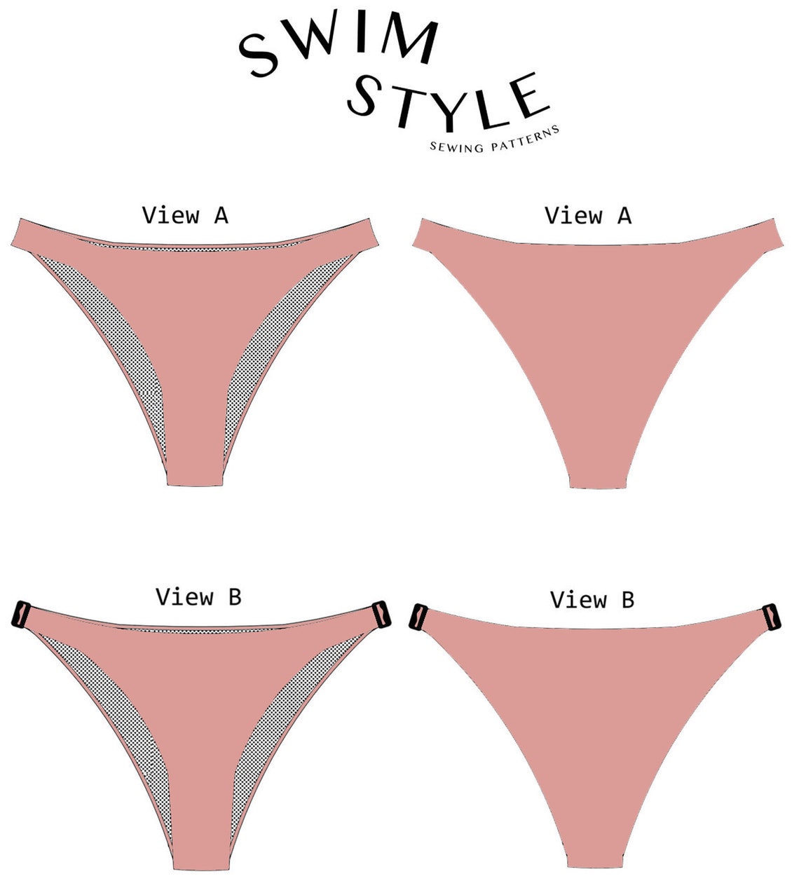 Bailee Bikini Briefs Sewing Pattern | Bikini Bottoms Sewing Pattern ...