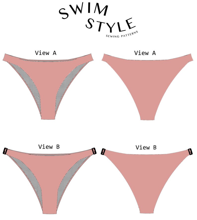 Bailee Bikini Briefs Sewing Pattern Bikini Bottoms Sewing | Etsy