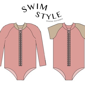 Splashy Rashie Suit and Top Pattern Girls Size 2 to 7yrs - Etsy