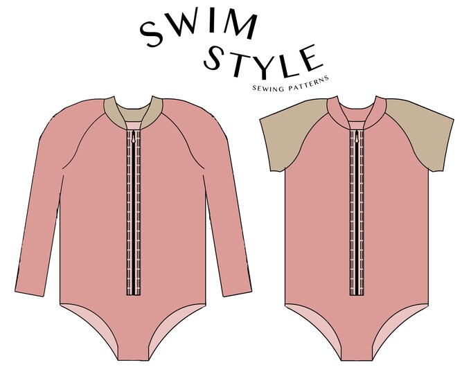 Rashie Swimsuit & Top PDF Sewing Pattern | Women Size XS to 3XL | One ...