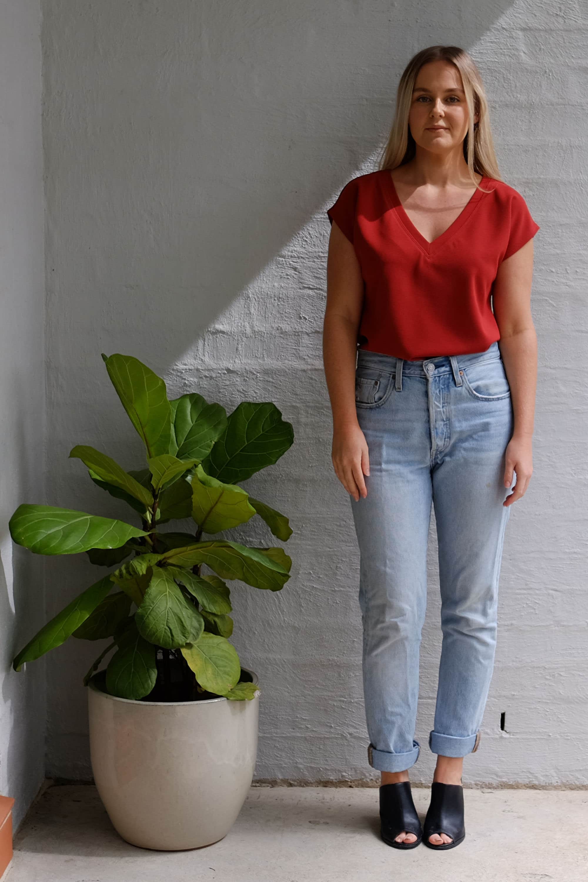 Knit Top Sewing Pattern PDF Womens Sewing Patterns V Neck - Etsy