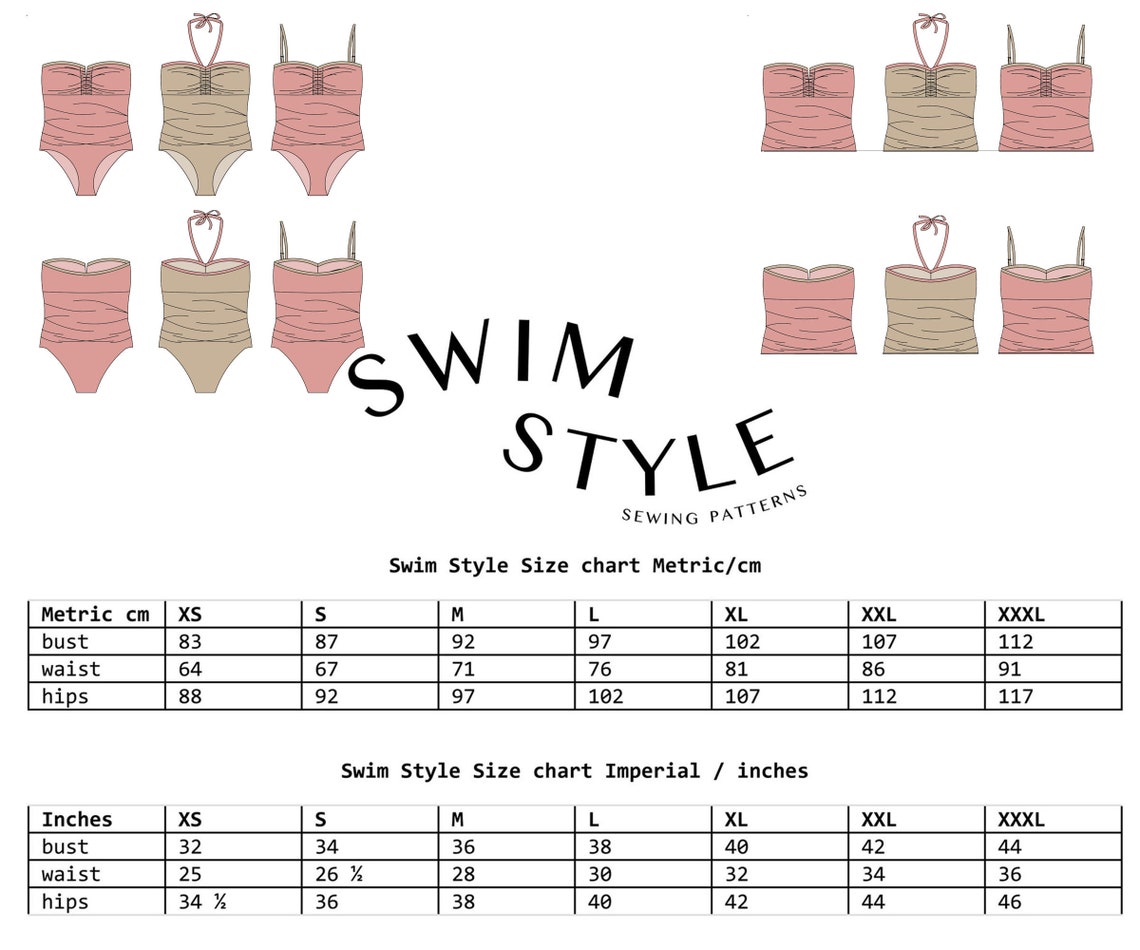 One piece & Tankini Jazz pdf sewing pattern Swim wear Women s - Etsy ...