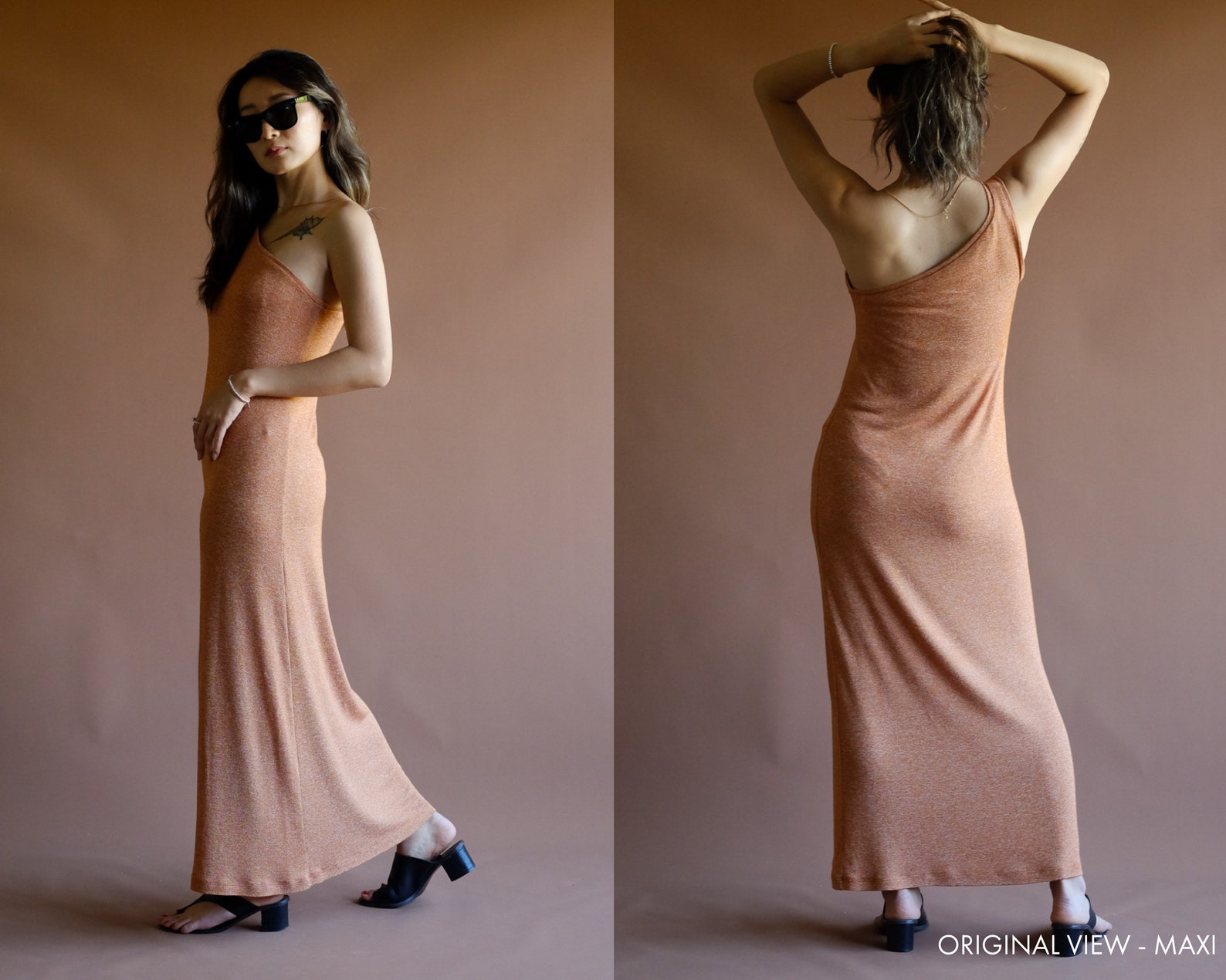 One Shoulder Dress and Top Sewing Pattern Cut Out Dress - Etsy