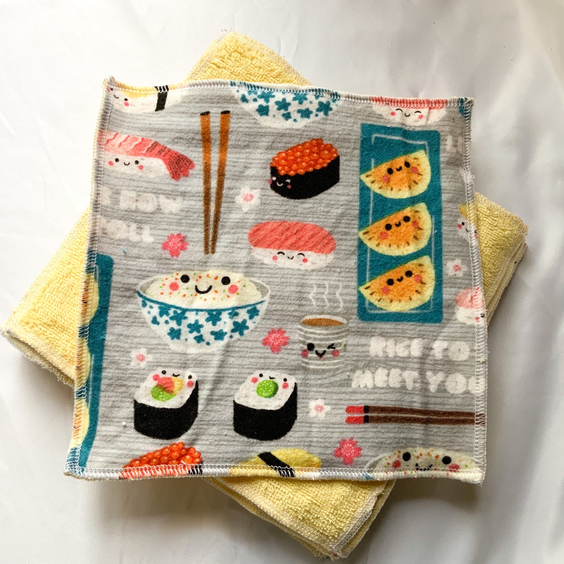 Napkins / Small Napkin / Cloth Wipes / Lunchbox Napkin / - Etsy