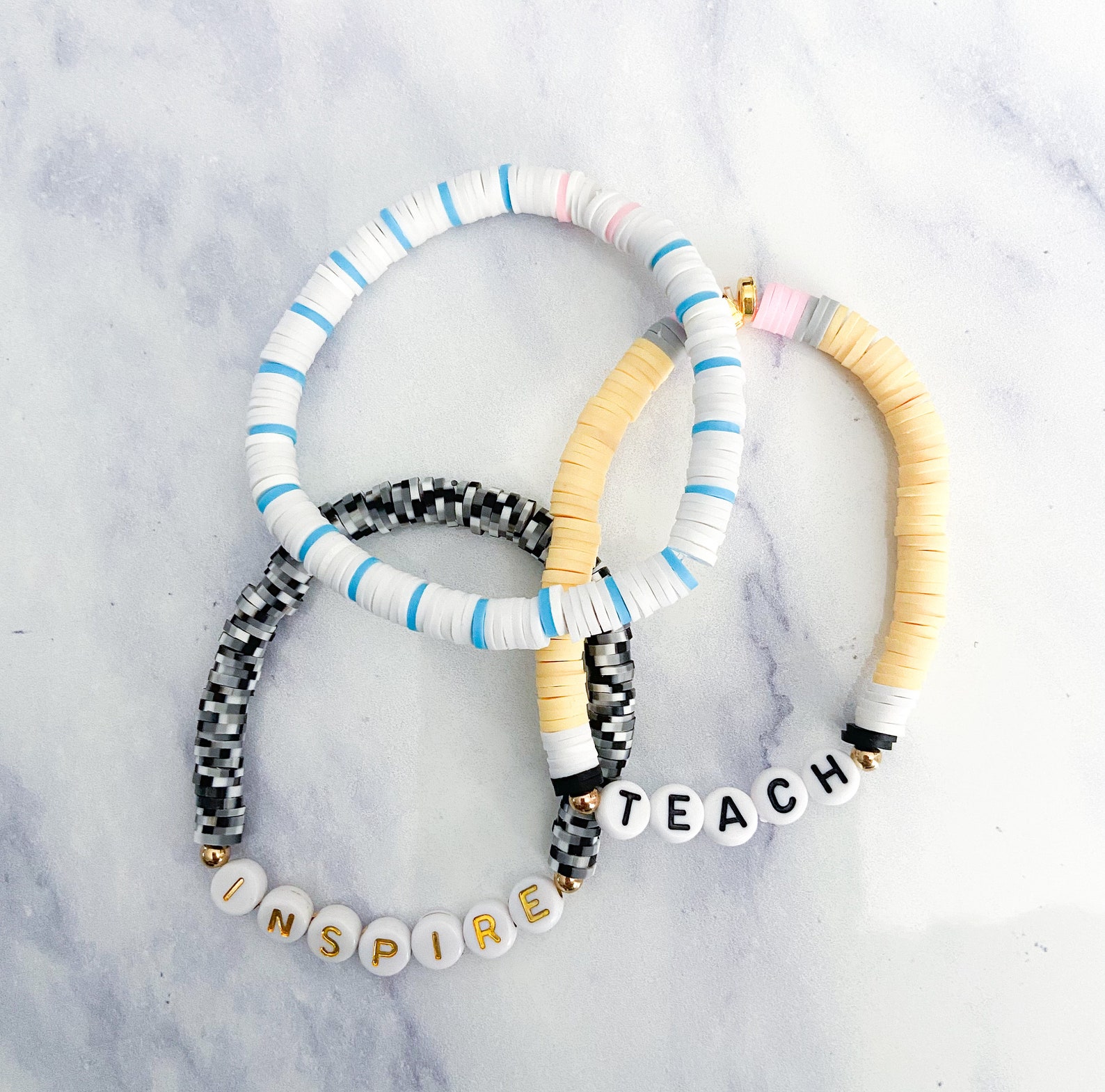 Teacher Bead Bracelets, Make a Stack, Teach Bracelets, Teacher ...