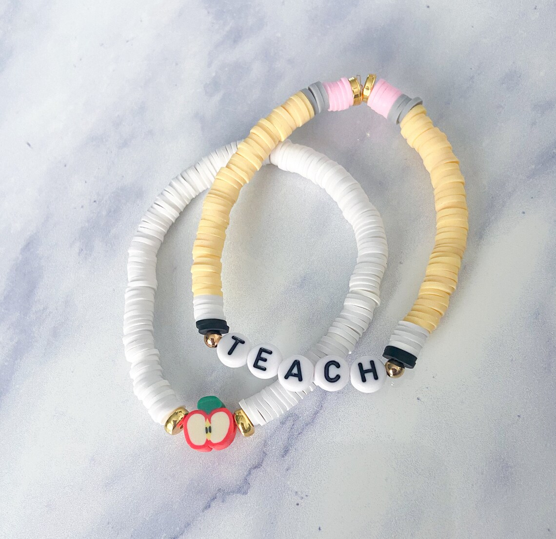 Teacher Bead Bracelets, Make a Stack, Teach Bracelets, Teacher ...
