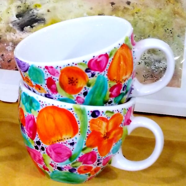 Colorful Coffee Cup - Etsy