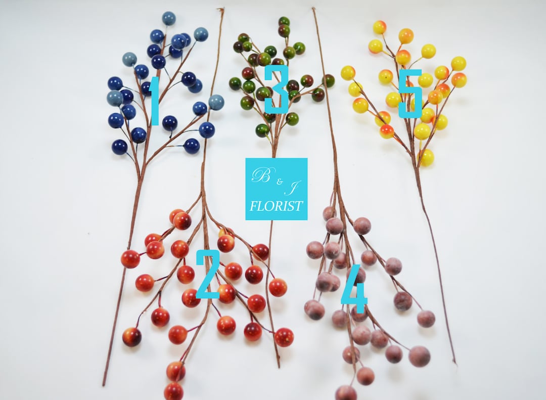 Large Berry Picks Sprays - Assorted Colors - Fall Thanksgiving ...