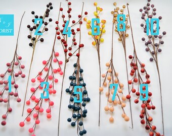 Large Berry Picks Sprays Assorted Colors Fall Thanksgiving | Etsy