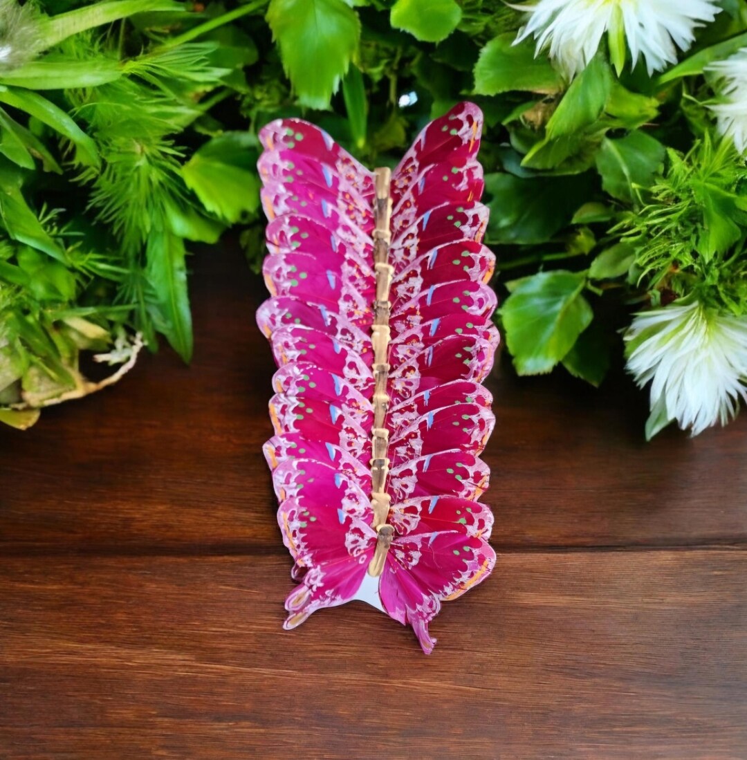 Large 5" Wide Hot Pink Butterflies Dozen - Fake Butterfly - Wedding - Etsy