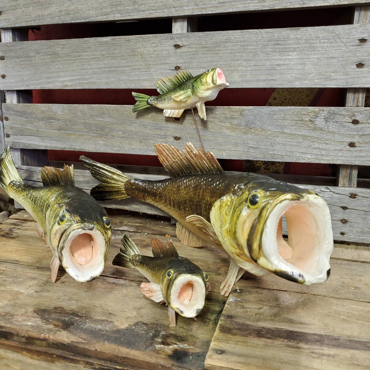 8 or 14or 18 Artificial Bass Fish Figure - Etsy