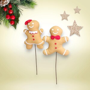 6" Gingerbread Cookie Picks Set of 2 ~ Wreath Supplies - Etsy