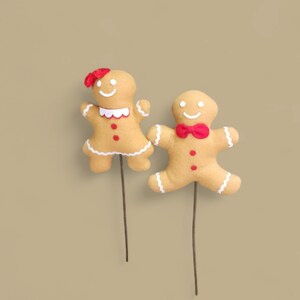 6" Gingerbread Cookie Picks Set of 2 ~ Wreath Supplies - Etsy