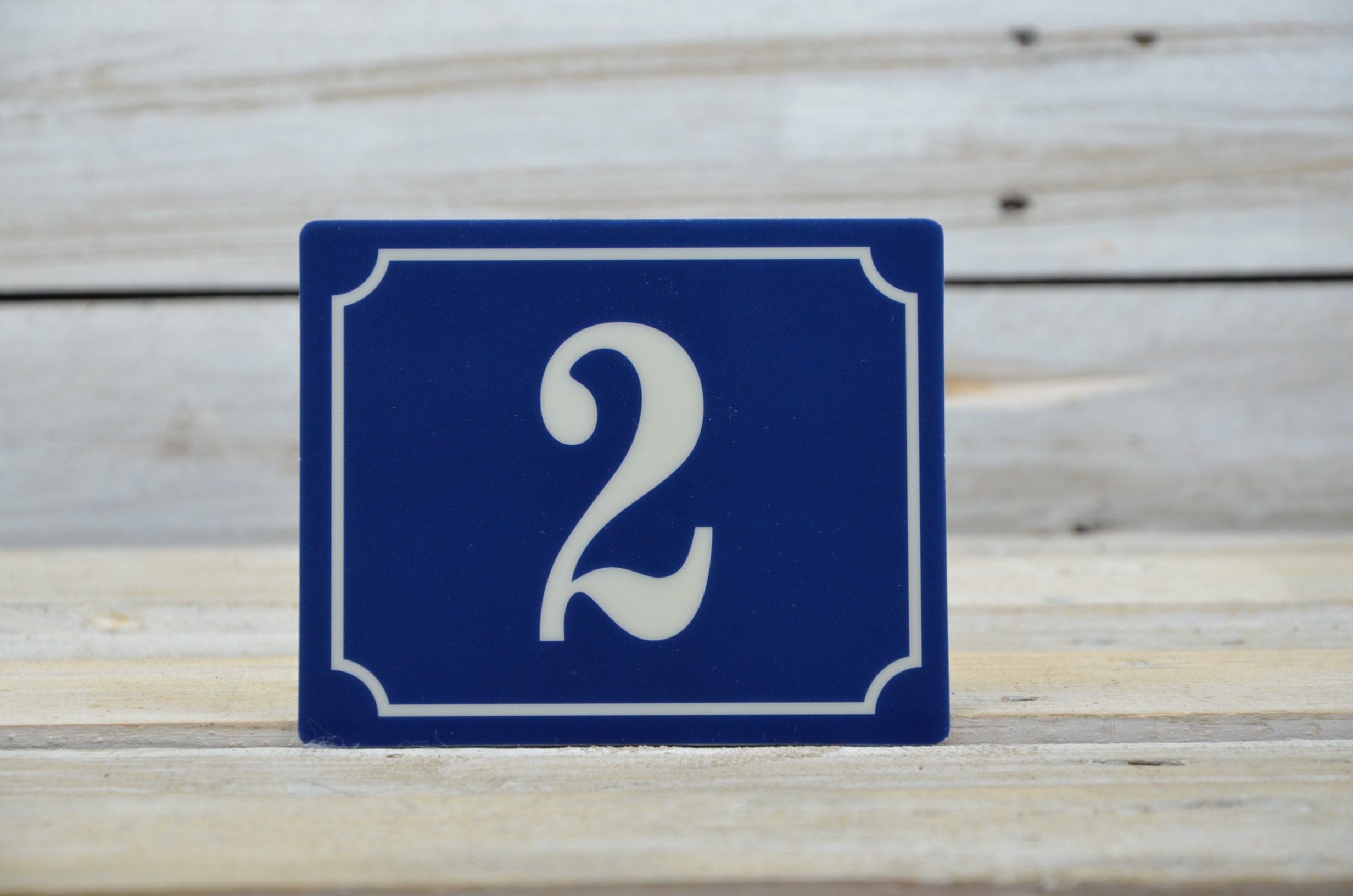 Vintage French Blue House Number Door Number 2 Self-adhesive | Etsy