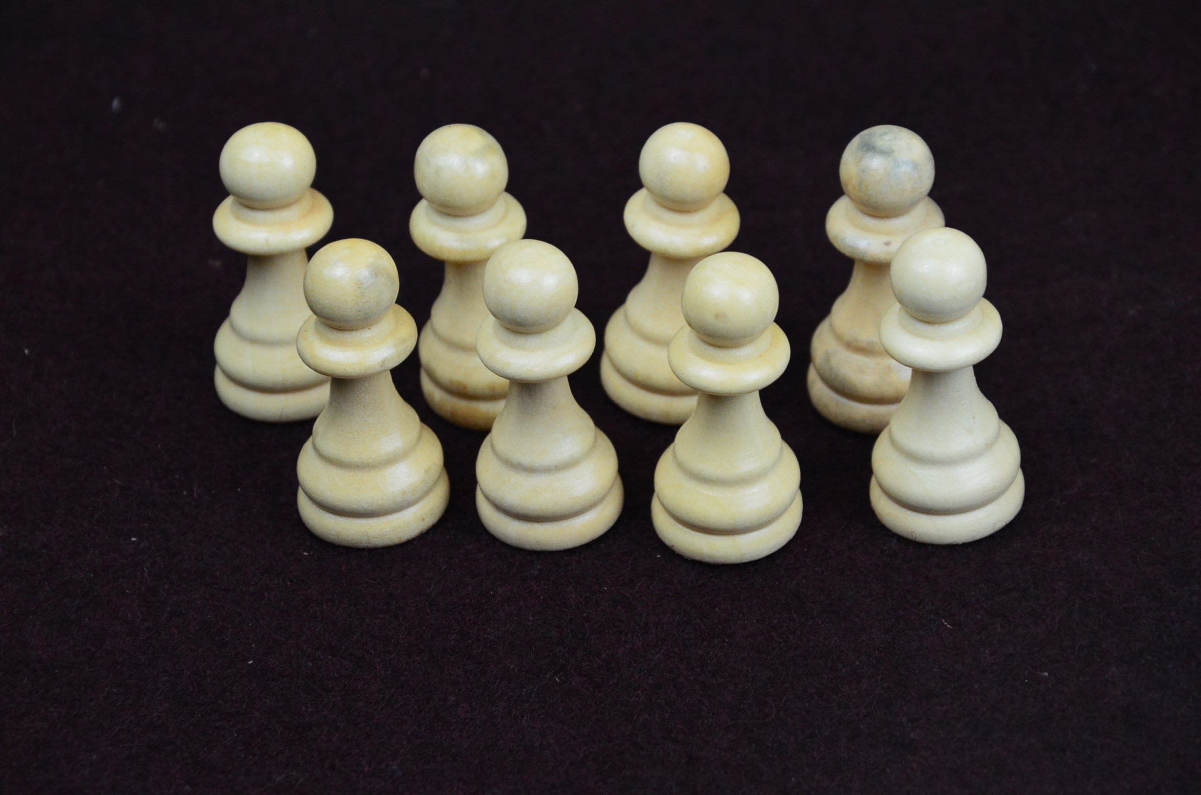 Set of 8 pcs. white wooden pawns Wooden big chess pawns | Etsy