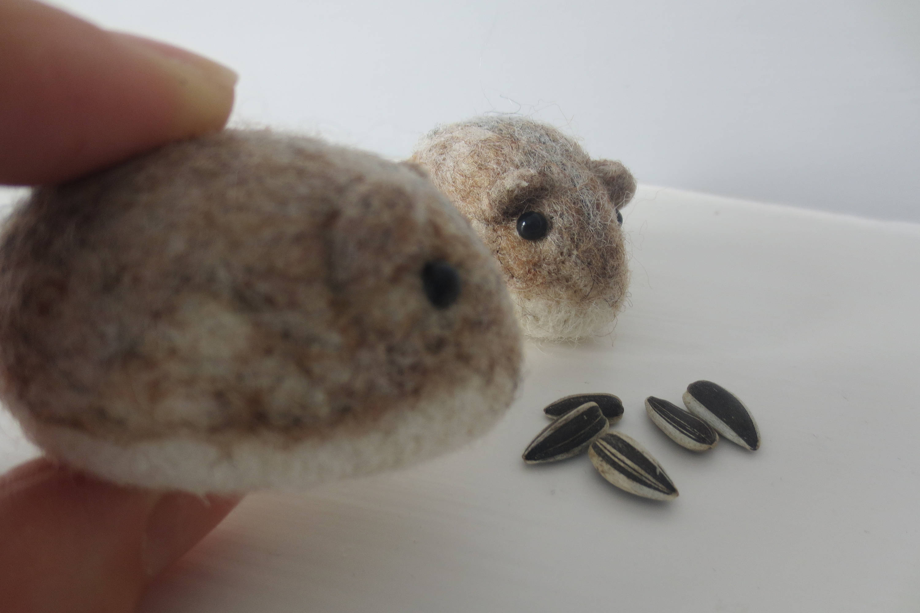 Felted DWARF HAMSTER in Tan and White Ornament Keepsake Small - Etsy UK