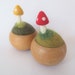 Tiny Red Toadstool PIN CUSHION in Tiny Beech Wood Bowl Gift - Etsy