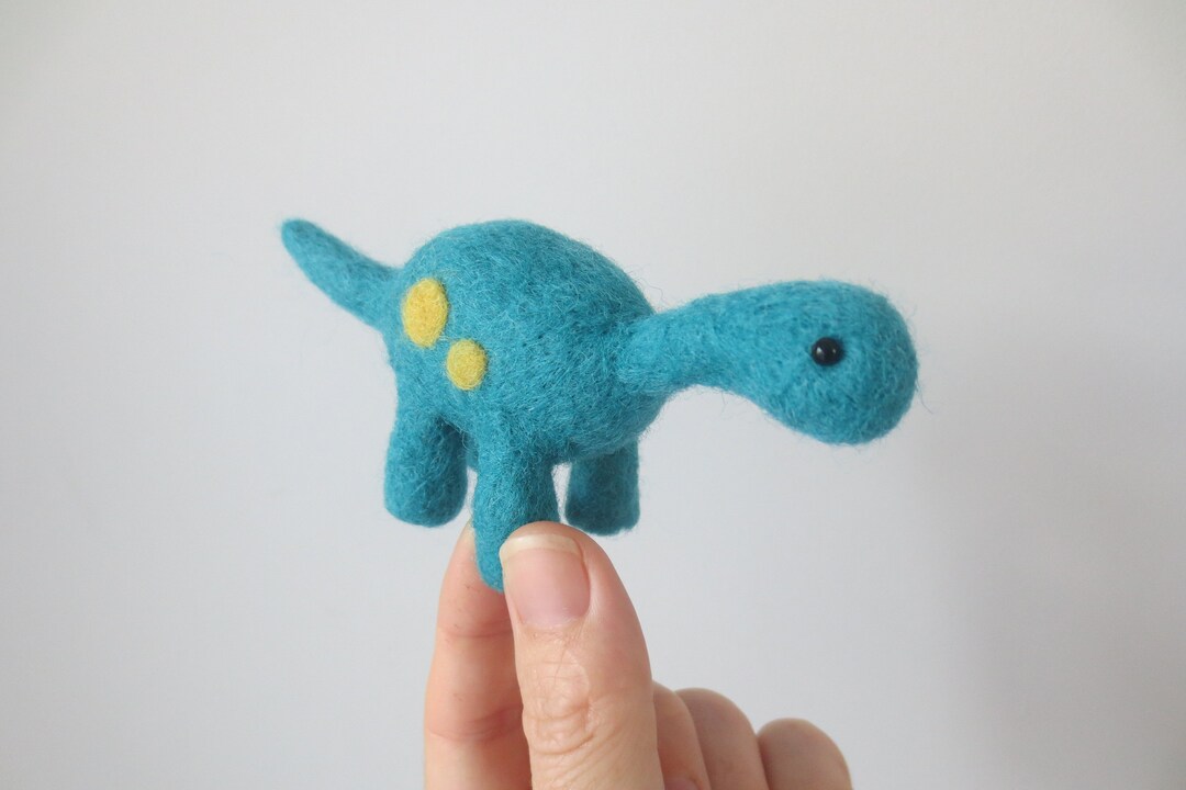 Felted DINOSAUR Teal Blue Brontosaurus Best Friend Gift Ornament - Etsy UK