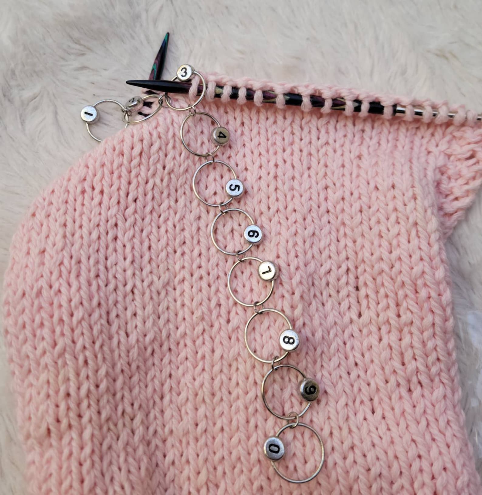 Stitch Markers With Numbers, Progress Keepers, Knitting Row Counter ...