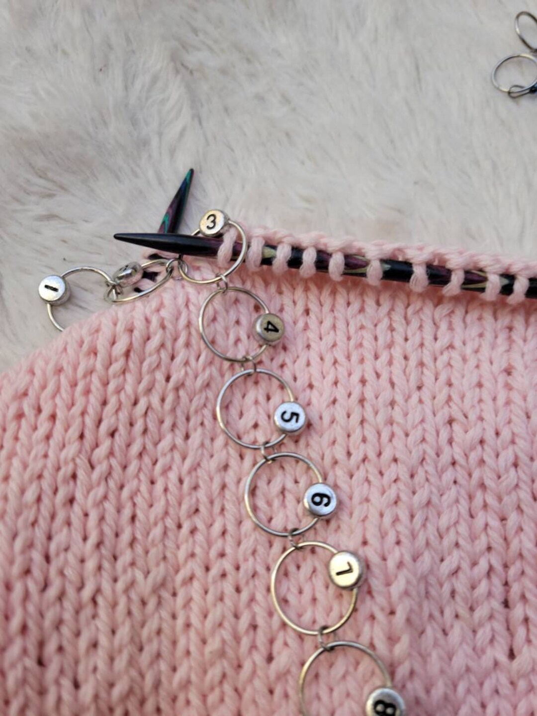 Stitch Markers With Numbers, Progress Keepers, Knitting Row Counter ...
