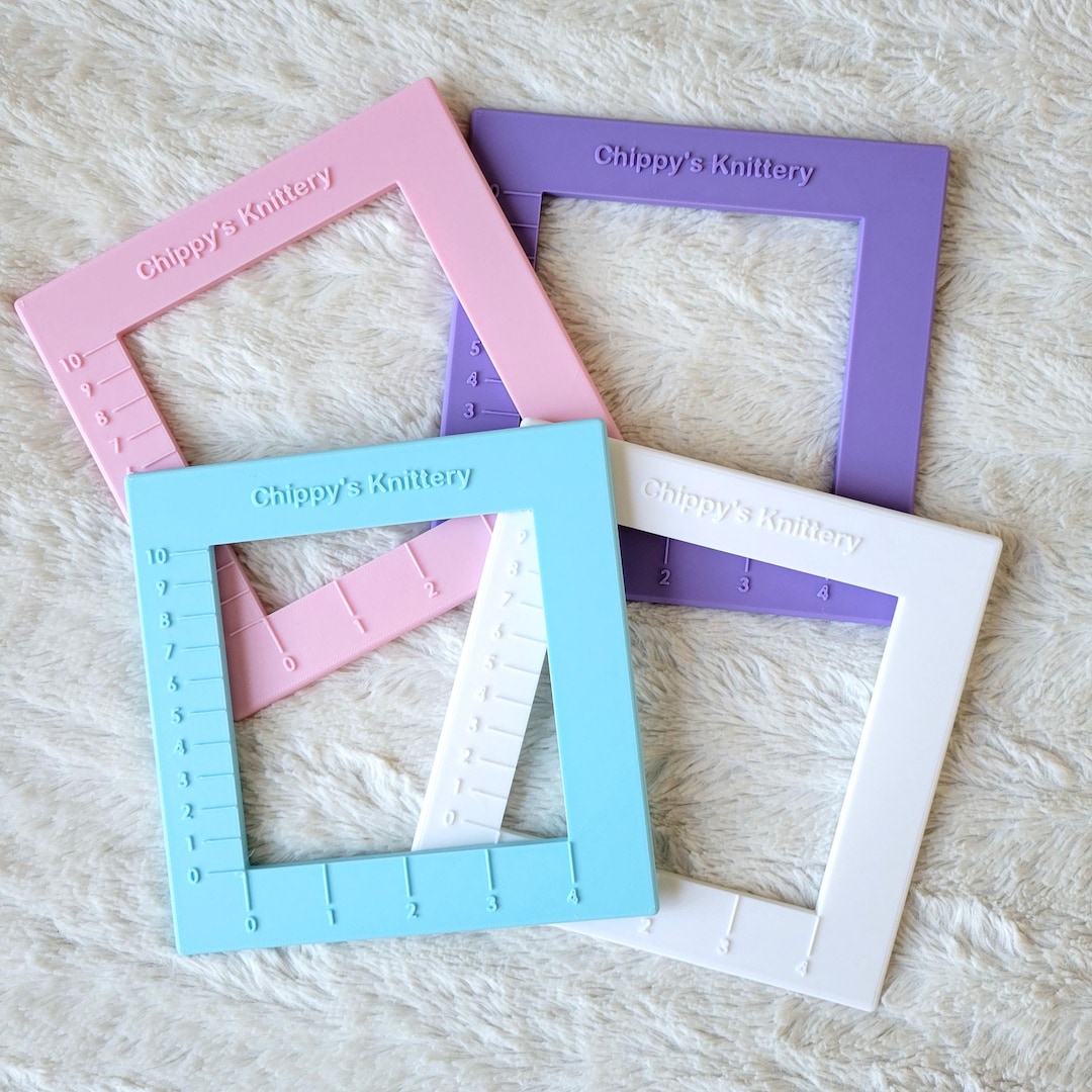 Square Gauge Swatch Measure, Knitting Gauge Measure Imperial and Metric ...