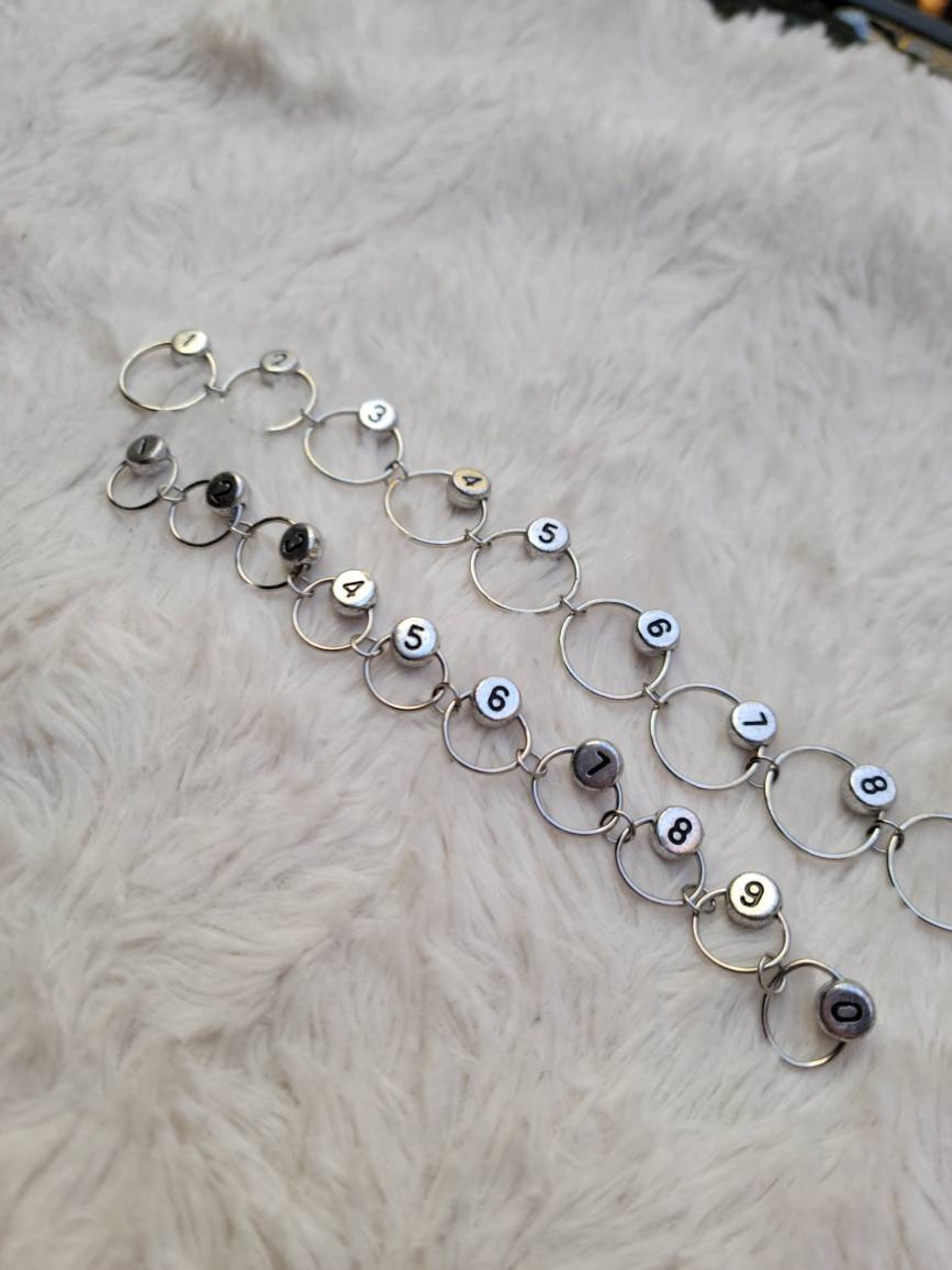 Stitch Markers With Numbers, Progress Keepers, Knitting Row Counter ...