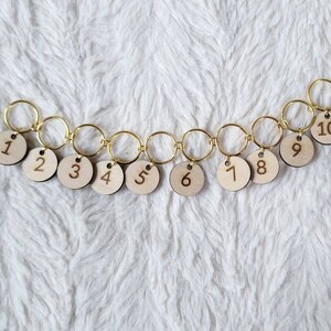 Wood Stitch Markers With Numbers, Progress Keepers, Knitting Row ...
