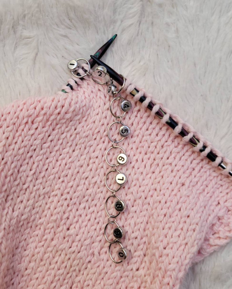 Stitch Markers With Numbers, Progress Keepers, Knitting Row Counter ...
