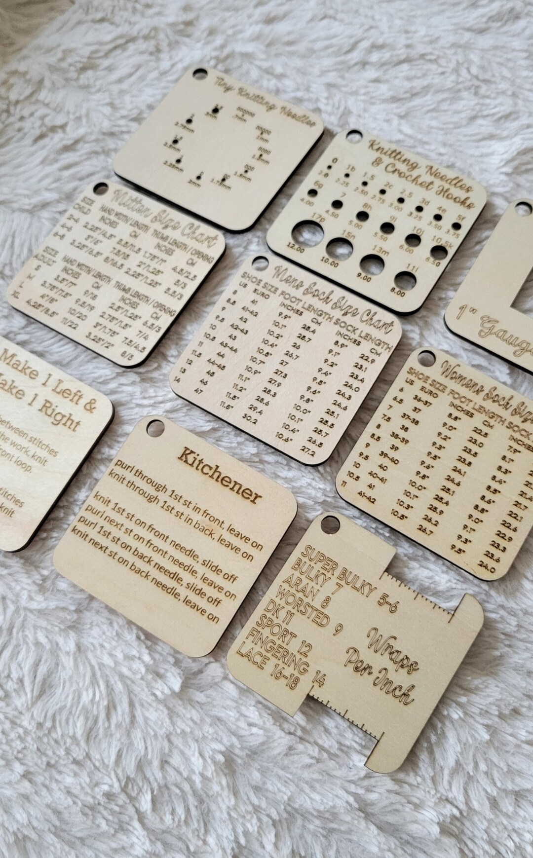 Keychain Knitting Tools for Measuring Gauge Measuring - Etsy