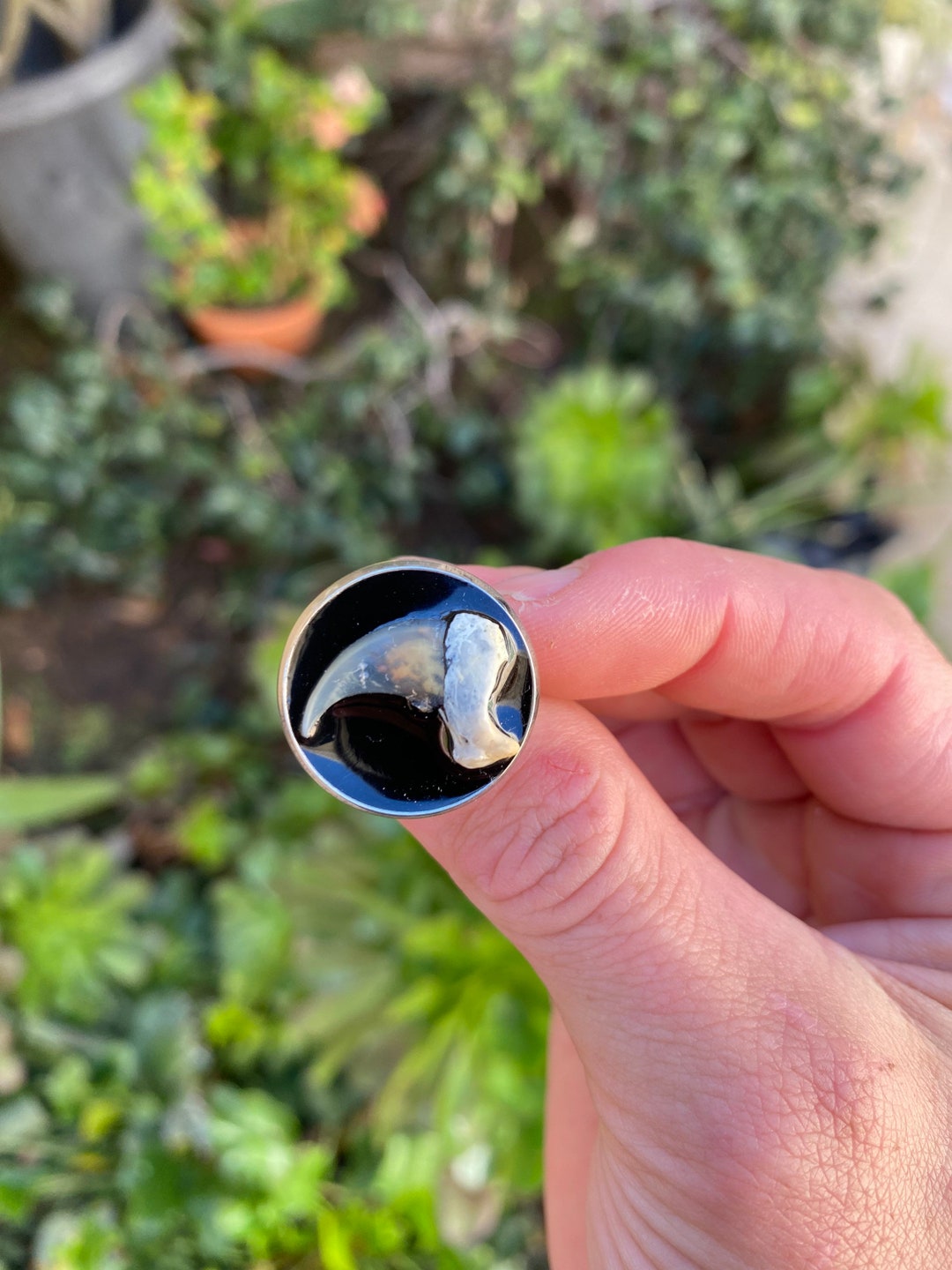 Bobcat Claw Adjustable Stainless Steel Ring, Goth Jewelry, Cottagecore ...