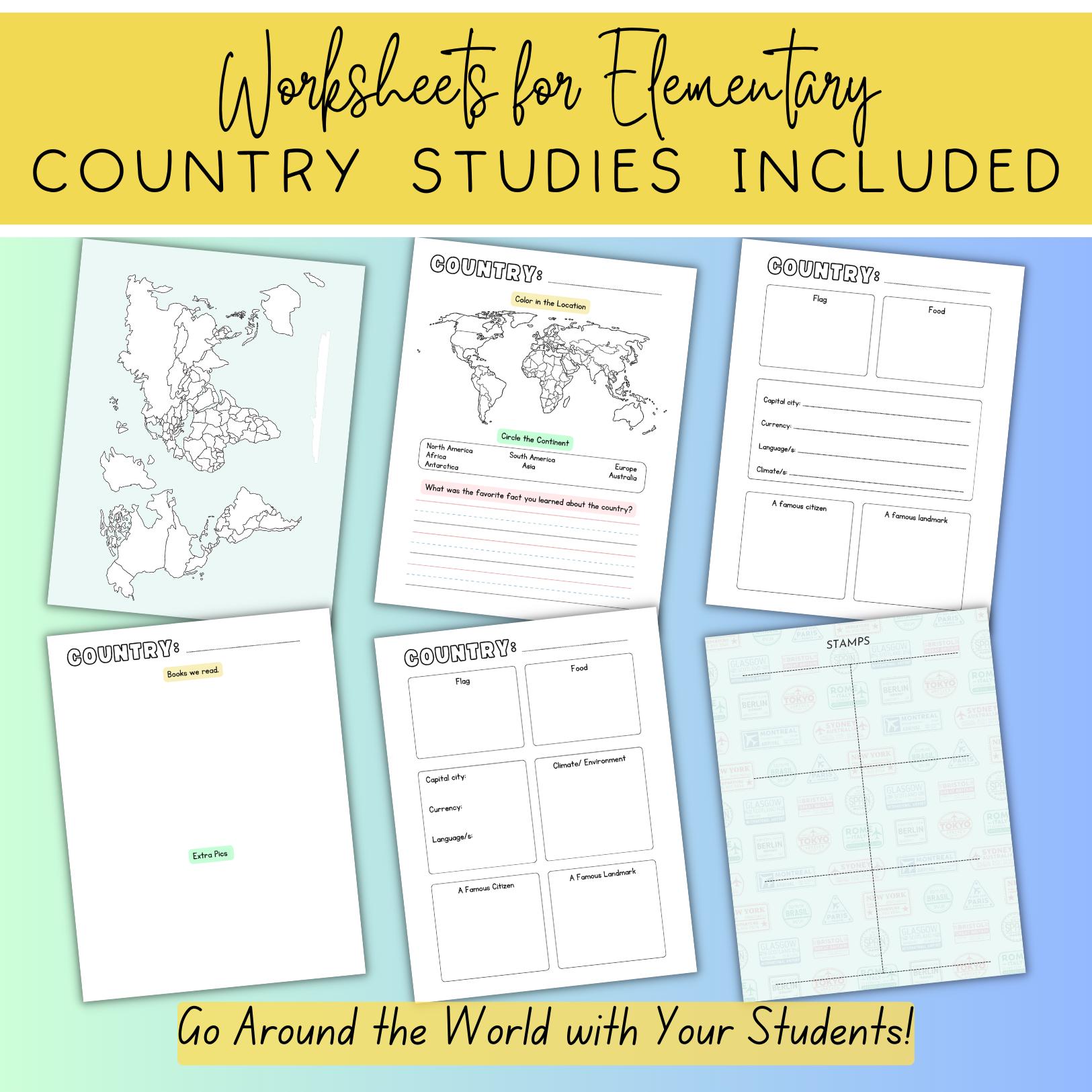 Passport Printable for Elementary Homeschool Country Studies Passport ...