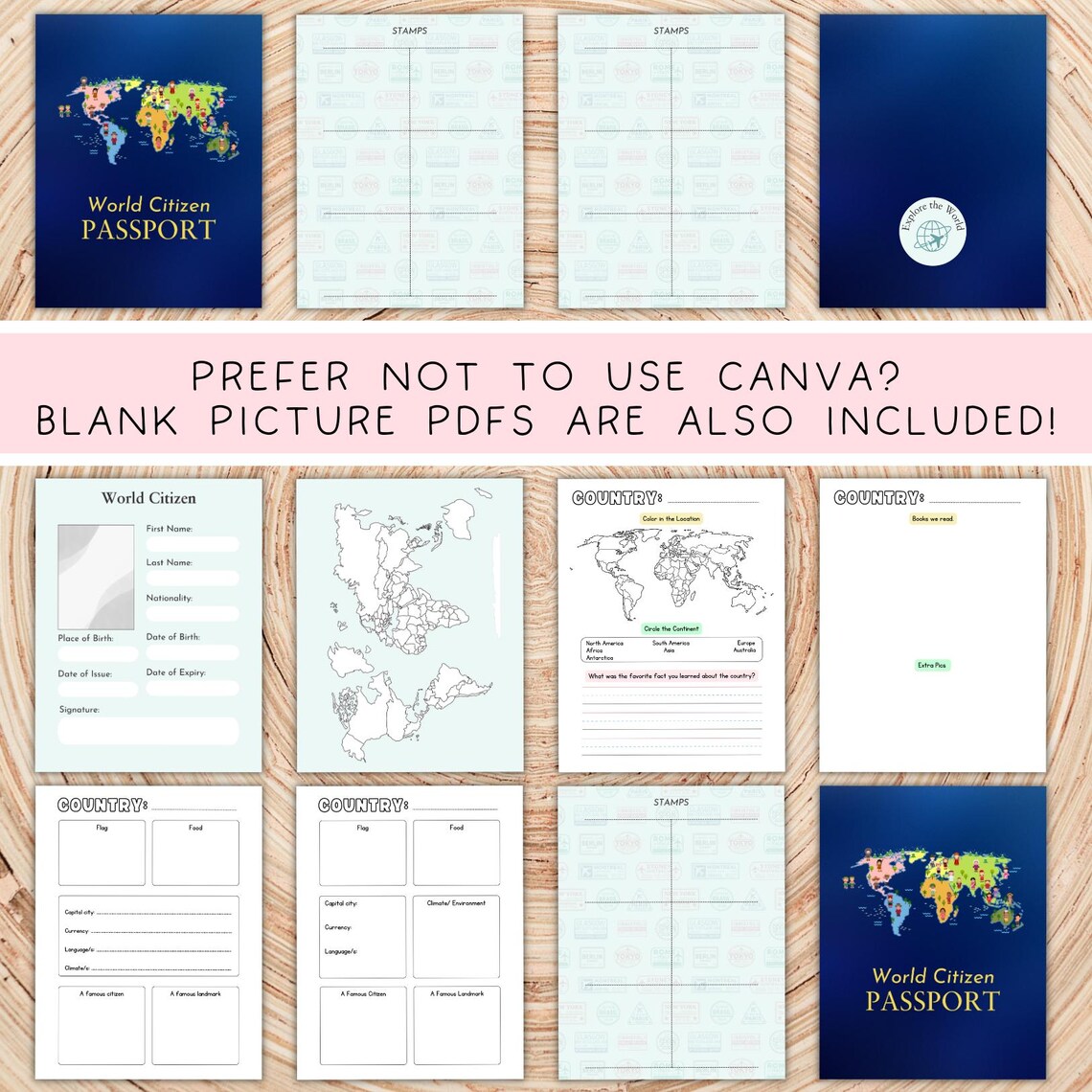 Passport Printable for Elementary Homeschool Country Studies Passport ...
