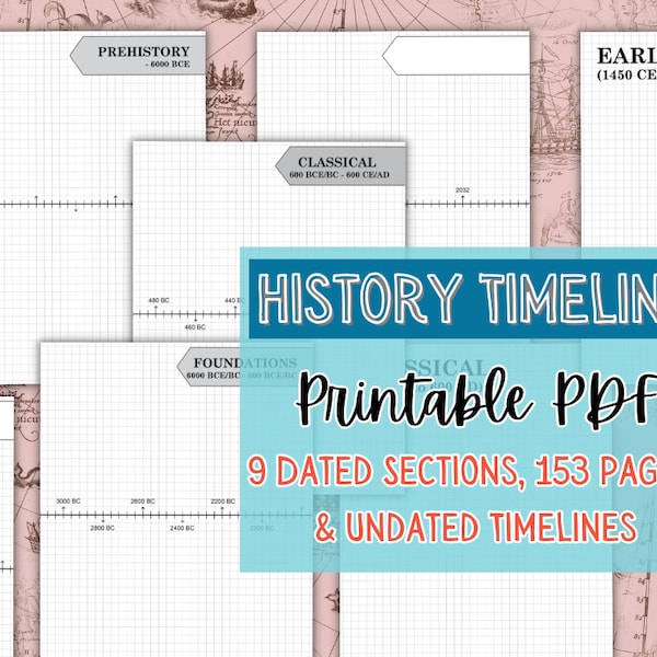 Printable Timeline Notebook - Etsy
