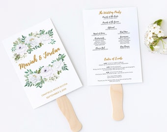 Printable Wedding Program Template, Instant Download Order of Service ...