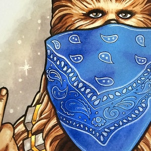Cholo Chewie - Chewbacca Star Wars Print - Wall Art - Art Geek - Gifts ...