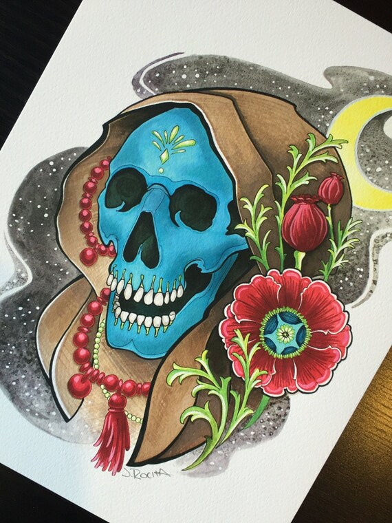 Gypsy Skull Drawing