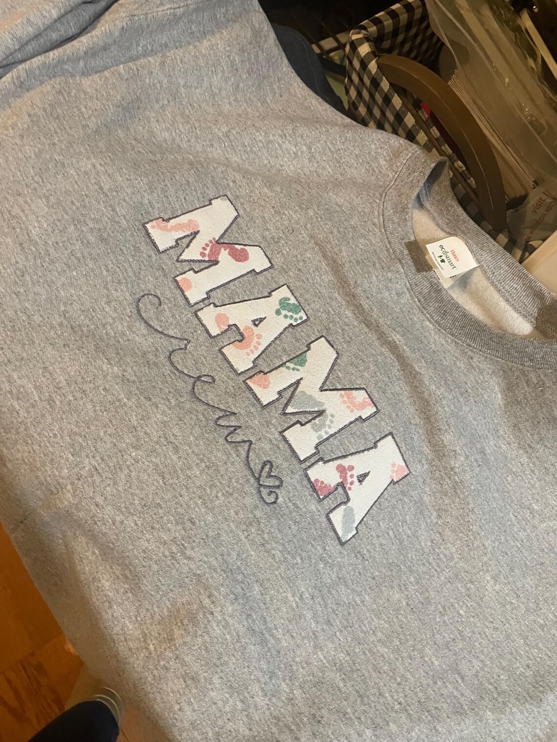 Mama Embroidered Baby Sleeper/onesie Outfit Keepsake Sweatshirt ...