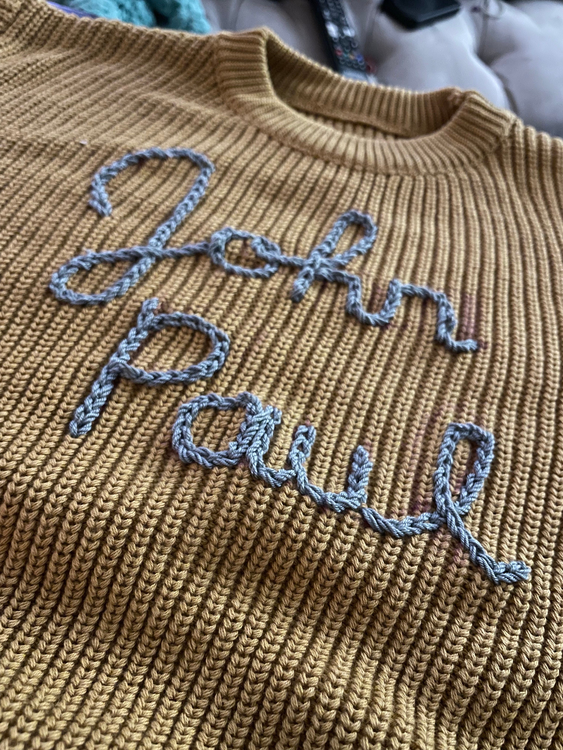 Custom Baby Name Sweater - Etsy