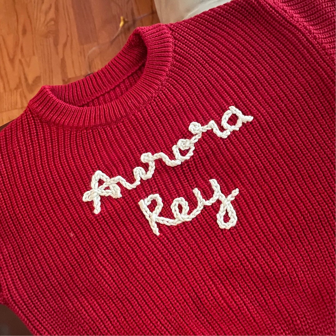 Custom Baby Name Sweater - Etsy