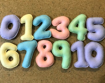 Felt Numbers / Handmade Numbers / Numbers of Felt / ABC for Kids ...