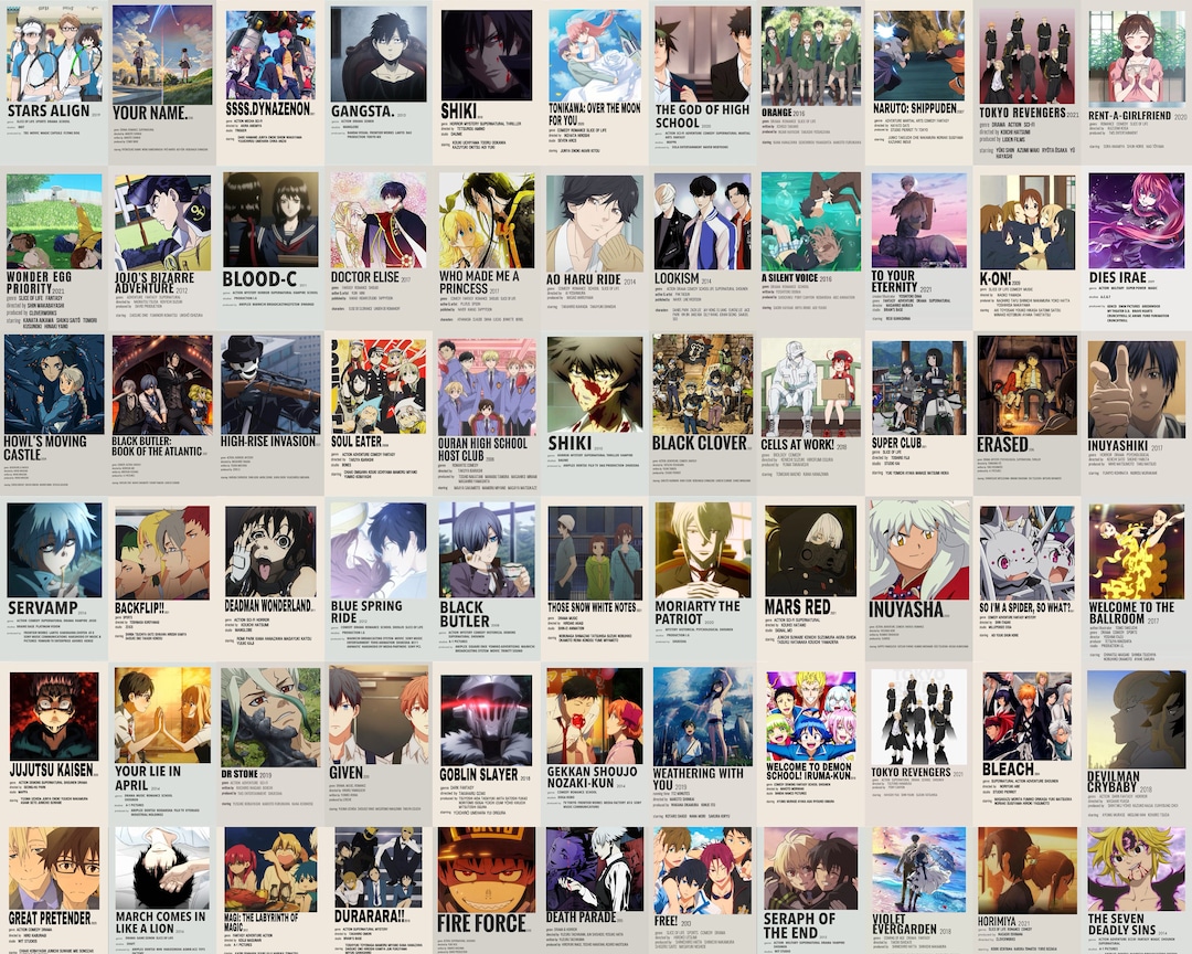 Anime Wall Collage Kit, Anime Wall Collage, Anime Show Aesthetic ...