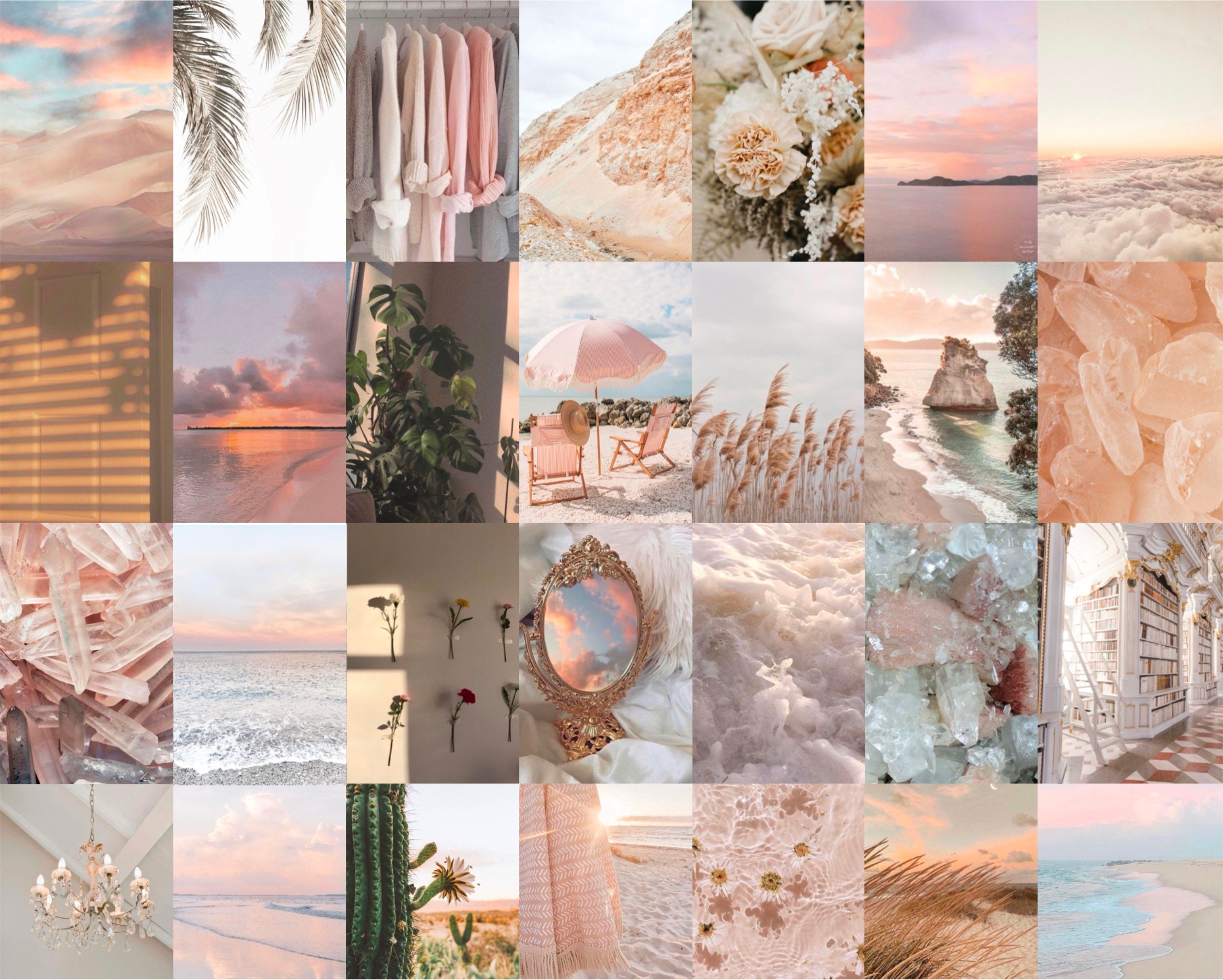 Neutral Wall Collage Kit, Neutral Collage Kit, Muted Photo Wall ...