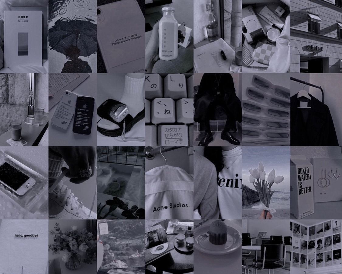 Black Wall Collage Kit Soft Black Collage Kit Black Wall | Etsy