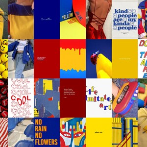Primary Colors Collage Kit, Red Collage Kit, Yellow Wall Collage, Blue ...